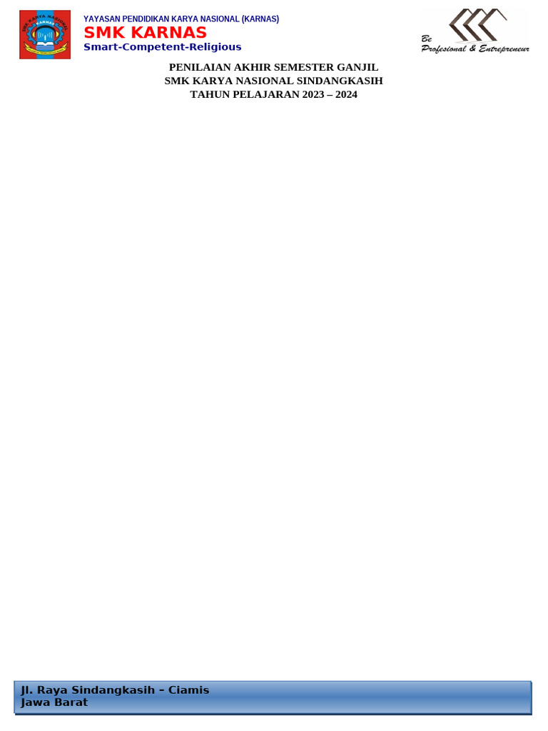 Soal PAS Ganjil 2023 Matematika Kelas XII | PDF