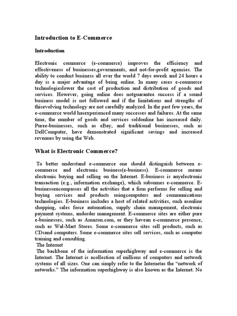 E-Commerce Assignment For MIS | Download Free PDF | Domain Name | E ...