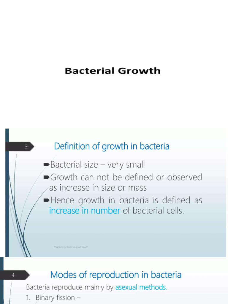 Bacterial Growth | PDF