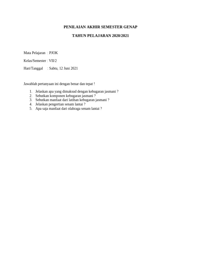 Pas SMP Plus Al-Ba'ats Vii | PDF