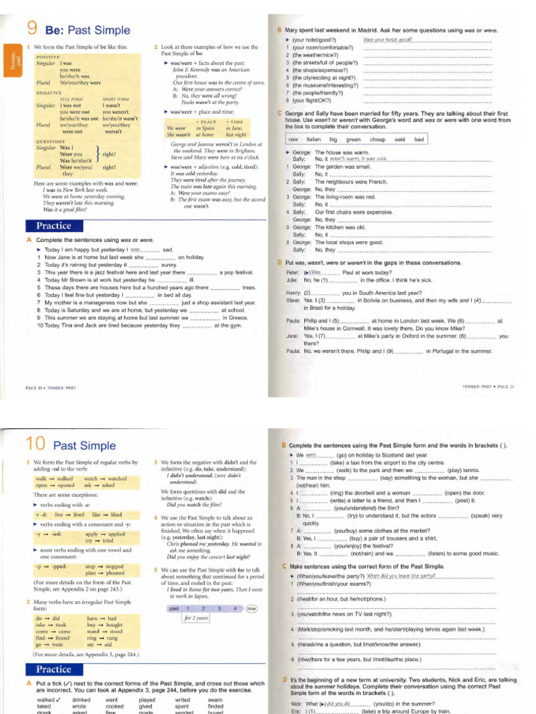 6.06 Oxford Practice Grammar Basic Past Simple Past Cont | PDF