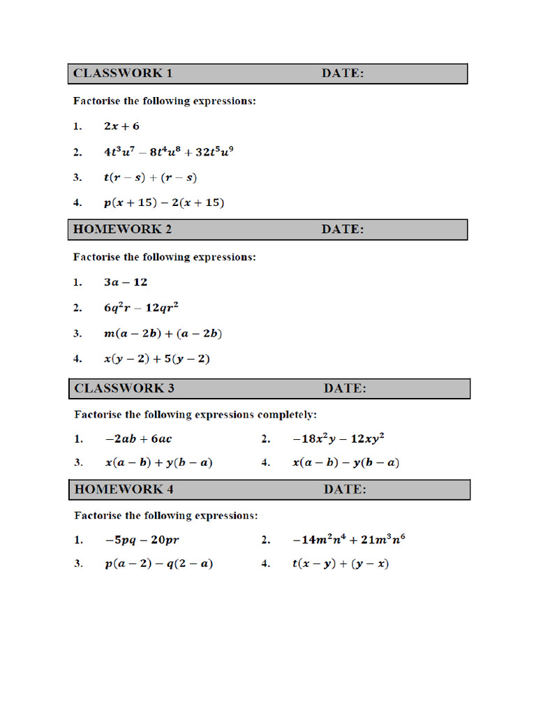 Grade 9 Maths Worksheet | PDF