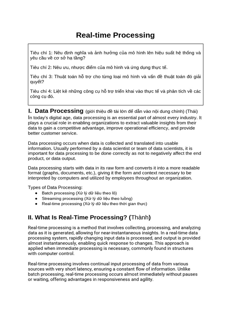 Real-Time Processing | PDF | Real Time Computing | Machine Learning Real-Time Processing | PDF | Real Time Computing | Machine Learning