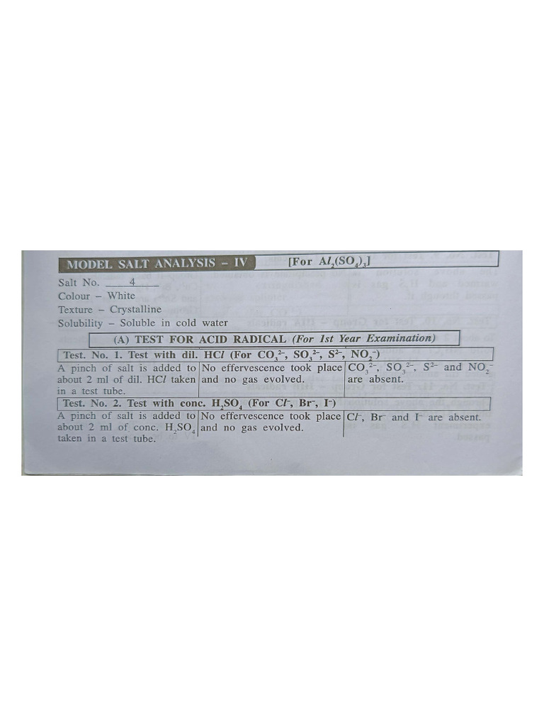 Expt-2 (S2) Aluminium Sulfate | PDF