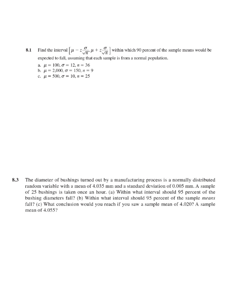 Topic 8 Sampling Distributions Pdf