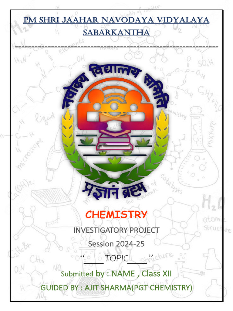 Chemistry Project 2024-25 | PDF
