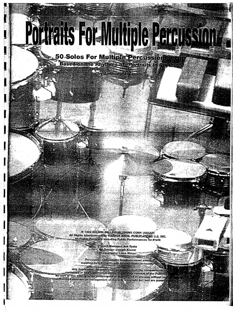 Anthony Cirone - Portraits For Multiple Percussion | PDF