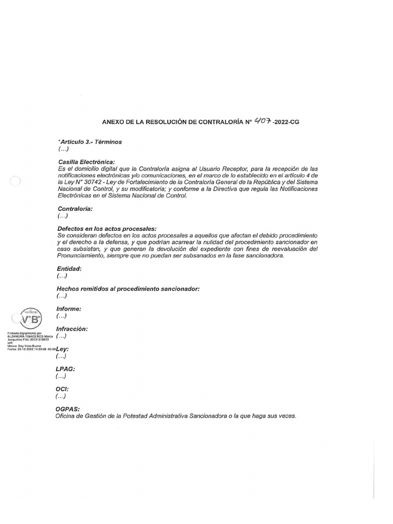 Resolución de Contraloría N°407-2022-CG-Anexos PDF | PDF