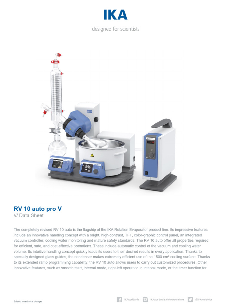 Data Sheet RV 10 Auto Pro V | PDF | Vacuum | Water