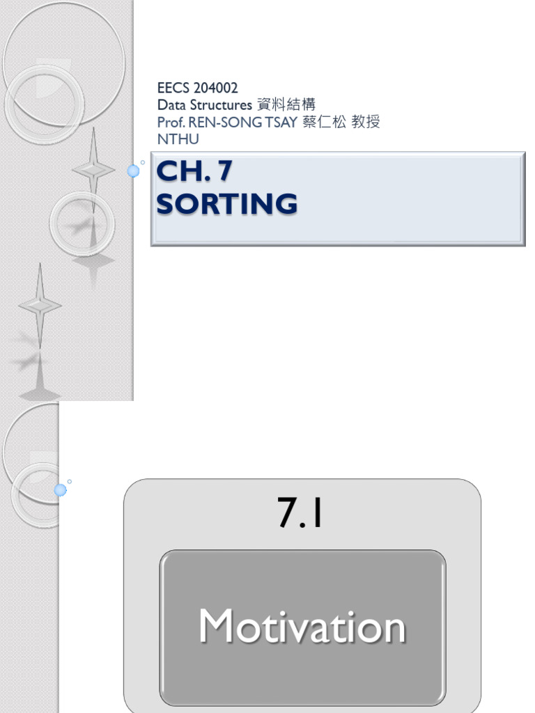 7. Sorting | PDF | Algorithms | Algorithms And Data Structures