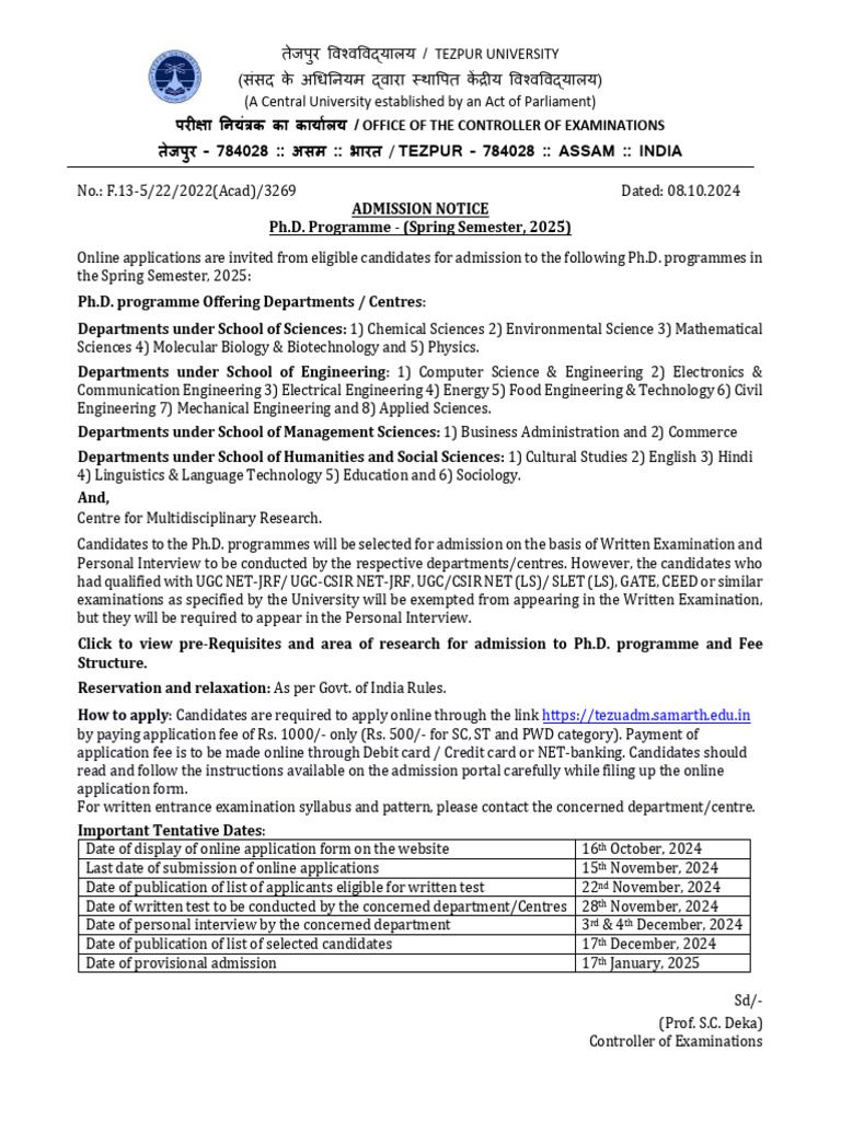 admnoticephd | PDF | Engineering | Science