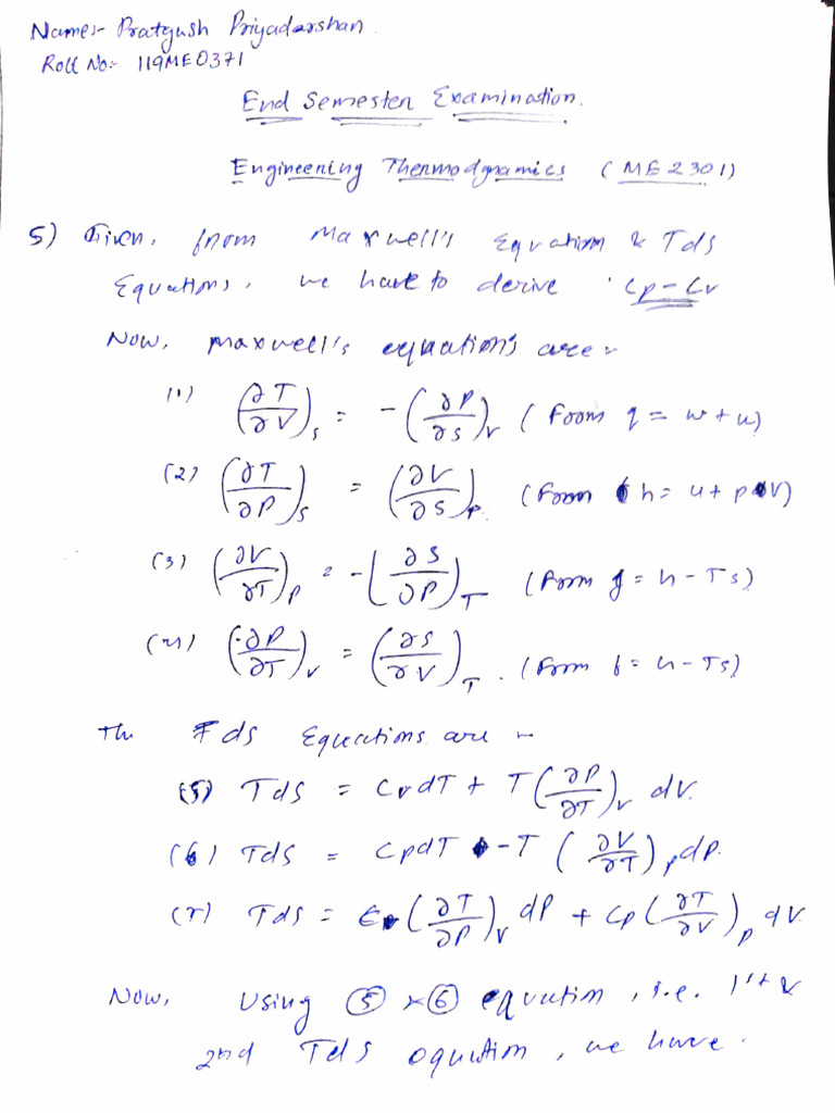 Maxwell Equations - Thermo Notes | PDF