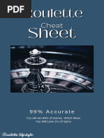Best Roulette Cheat Sheet | PDF | Roulette | Applied Probability