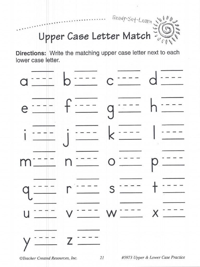 Upper Case Letter Match | PDF