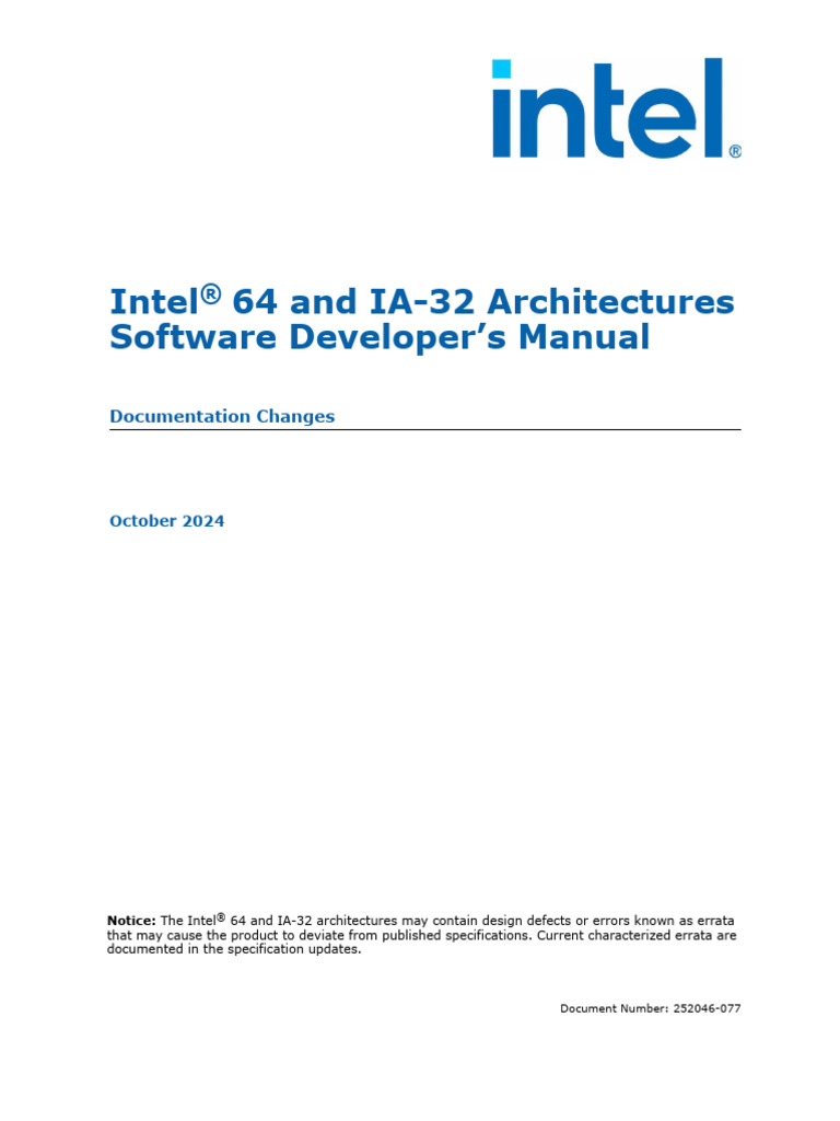 SDM Change Document | PDF | Computer Architecture | Computer Engineering
