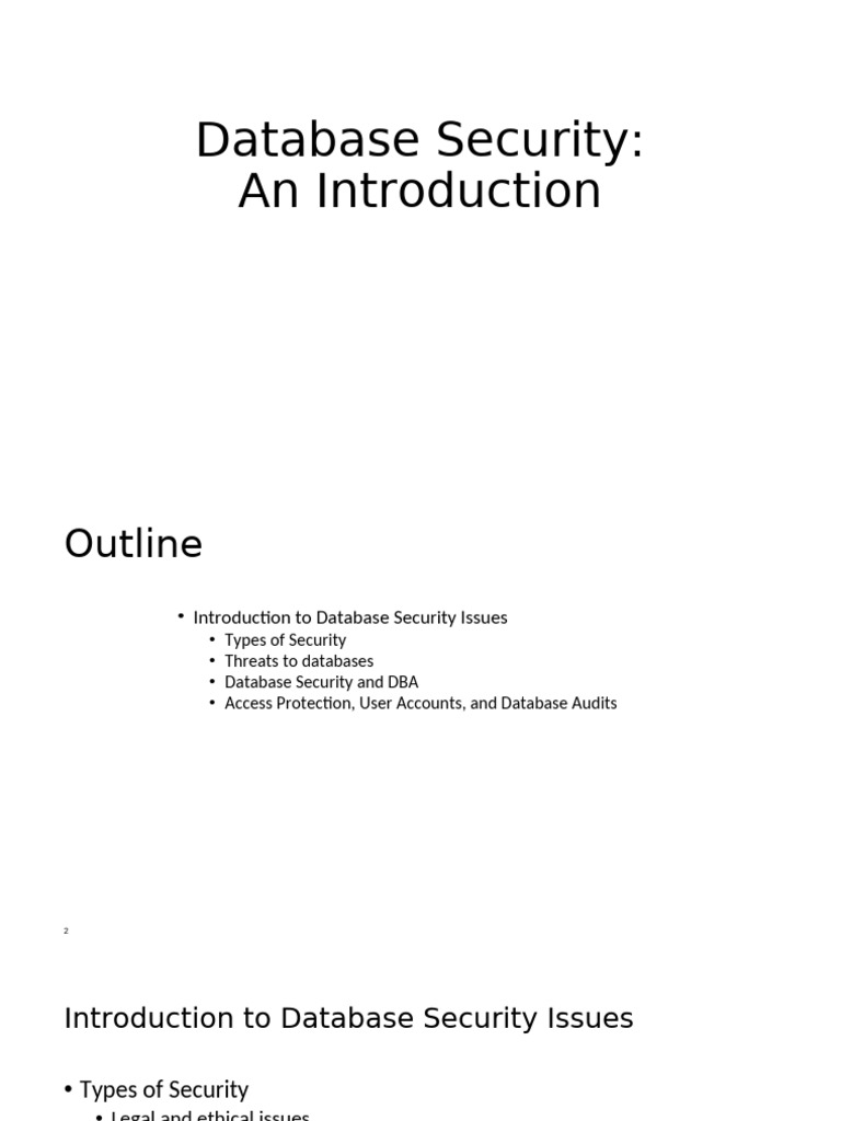 Lecture 4 - Database Security | PDF | Databases | Computer Security