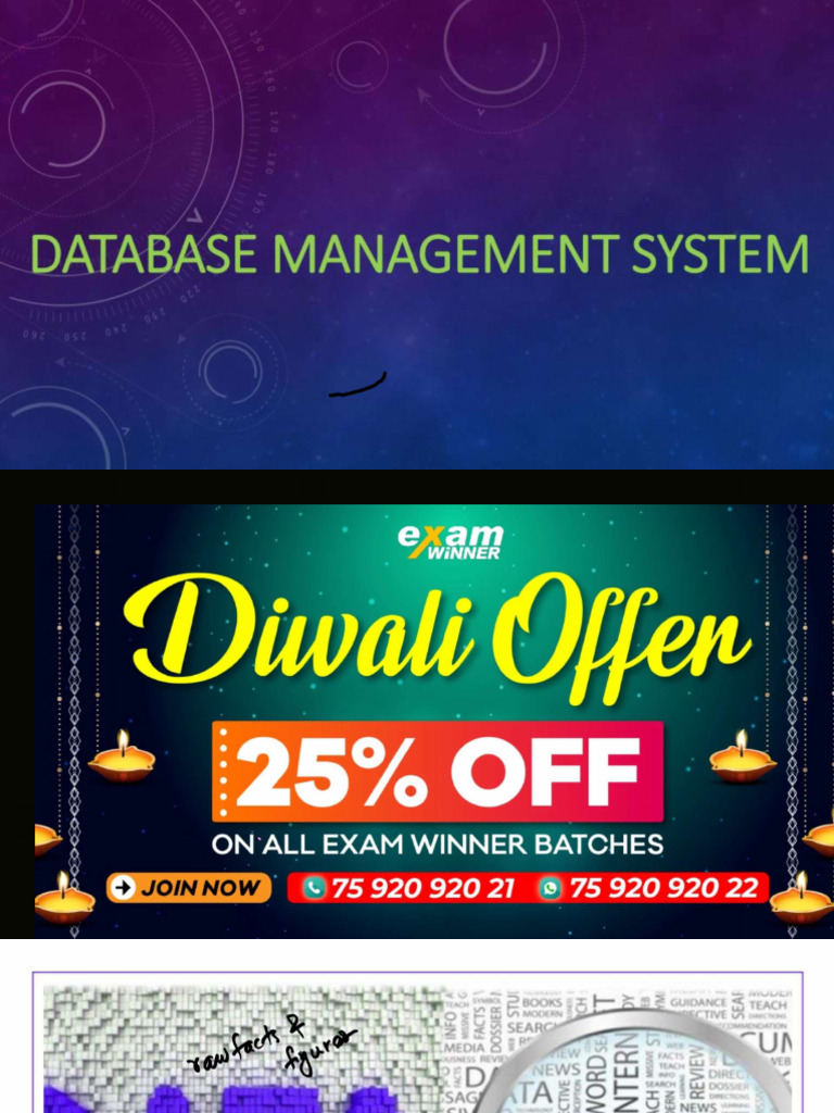 +2 COMPUTER SCIENCE - Data Base Management System Exam Winner Notes | PDF