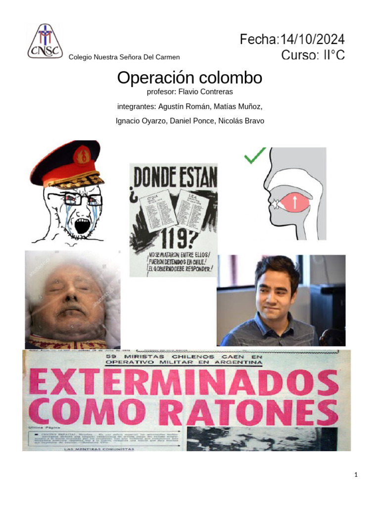 Operacion Colombo | PDF | Augusto Pinochet