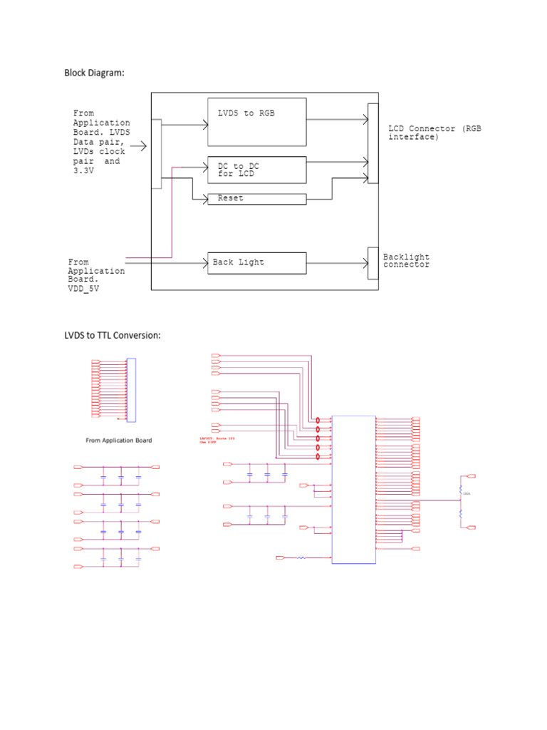 LVDS to RGB Conversion Circuit Design | PDF | Electronics | Electrical ...
