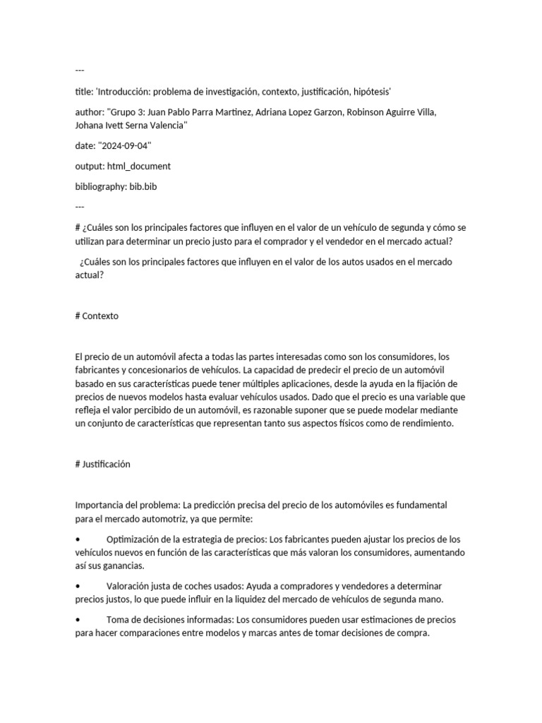 Entrega 1 Introducción R.RMD | PDF | Mercado (economía) | Hipótesis