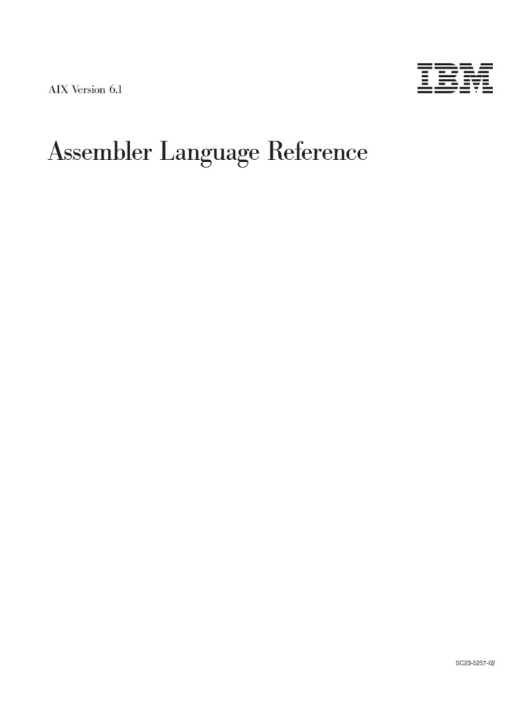 Assembly Reference Book | PDF | Assembly Language | Central Processing Unit