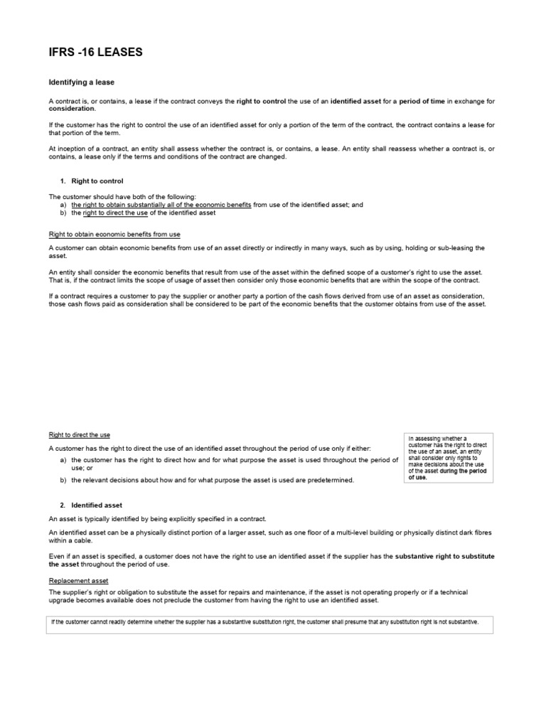 CHAP-7=IFRS-16 LEASE | PDF | Lease | Fair Value