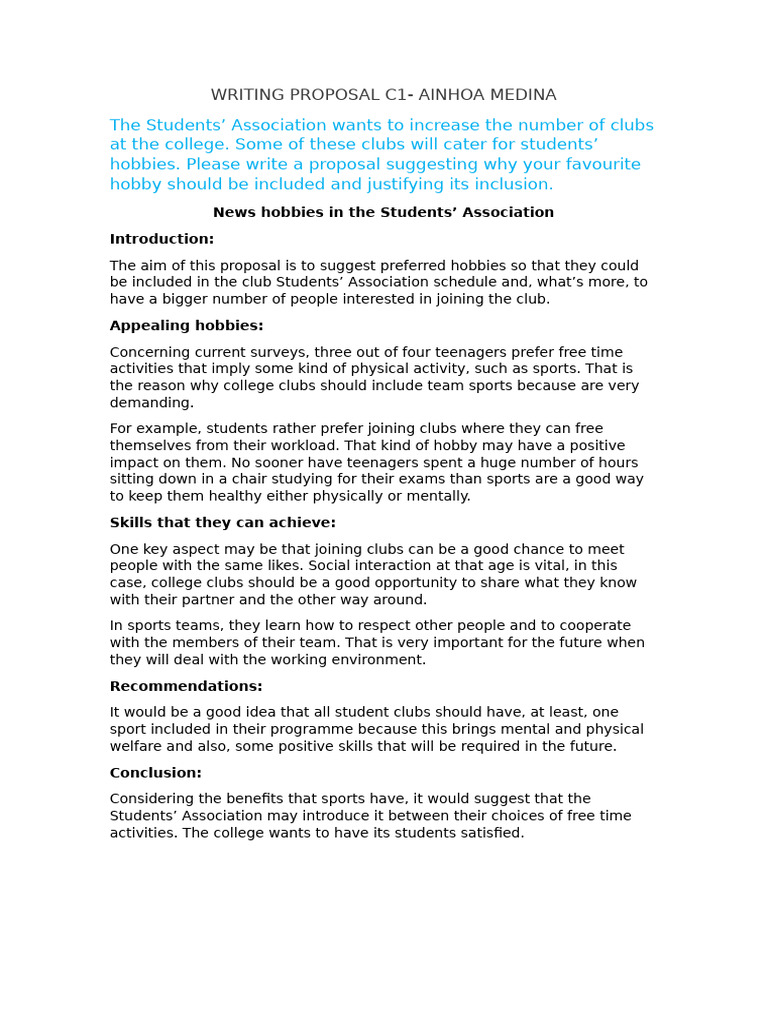 Writing Proposal C1 | PDF