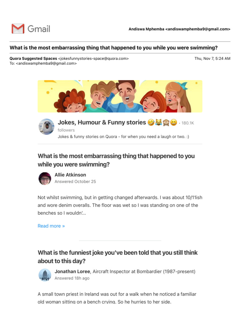Embarrassing Swimming Stories | PDF | Young Adult