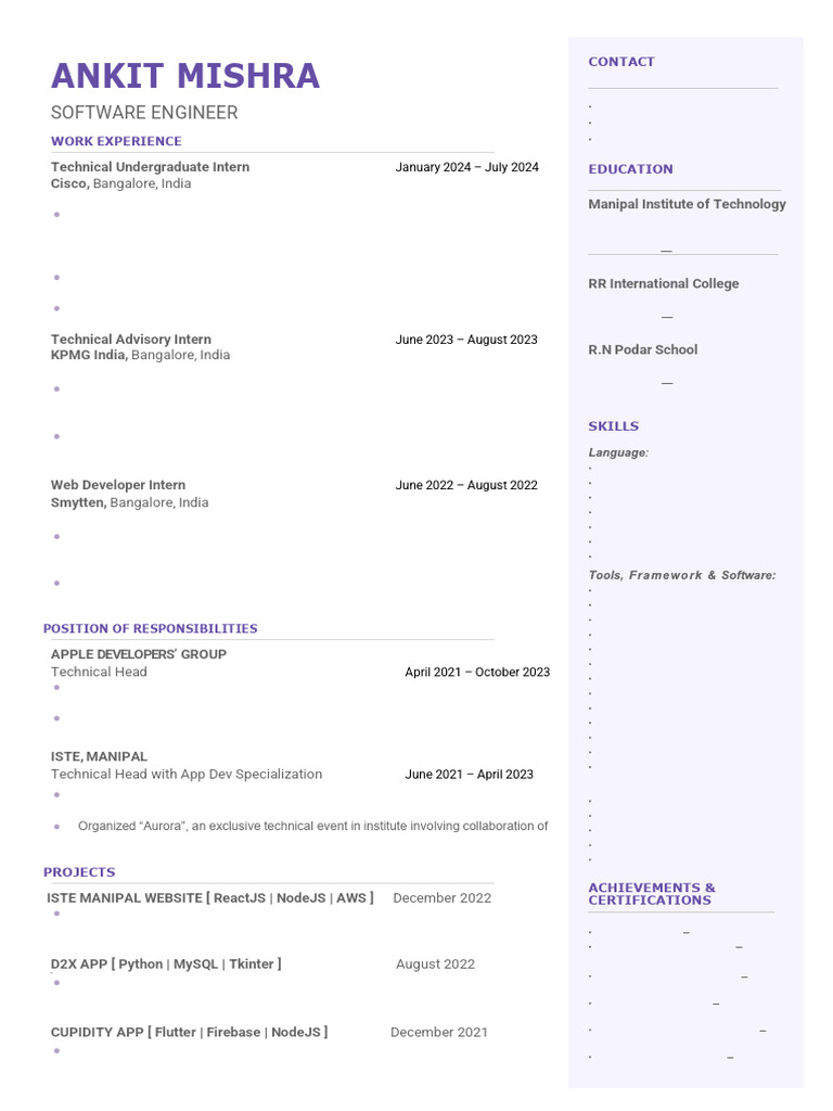 Ankit Mishra-Resume - Sept 2023 | PDF | Application Software | Software Development