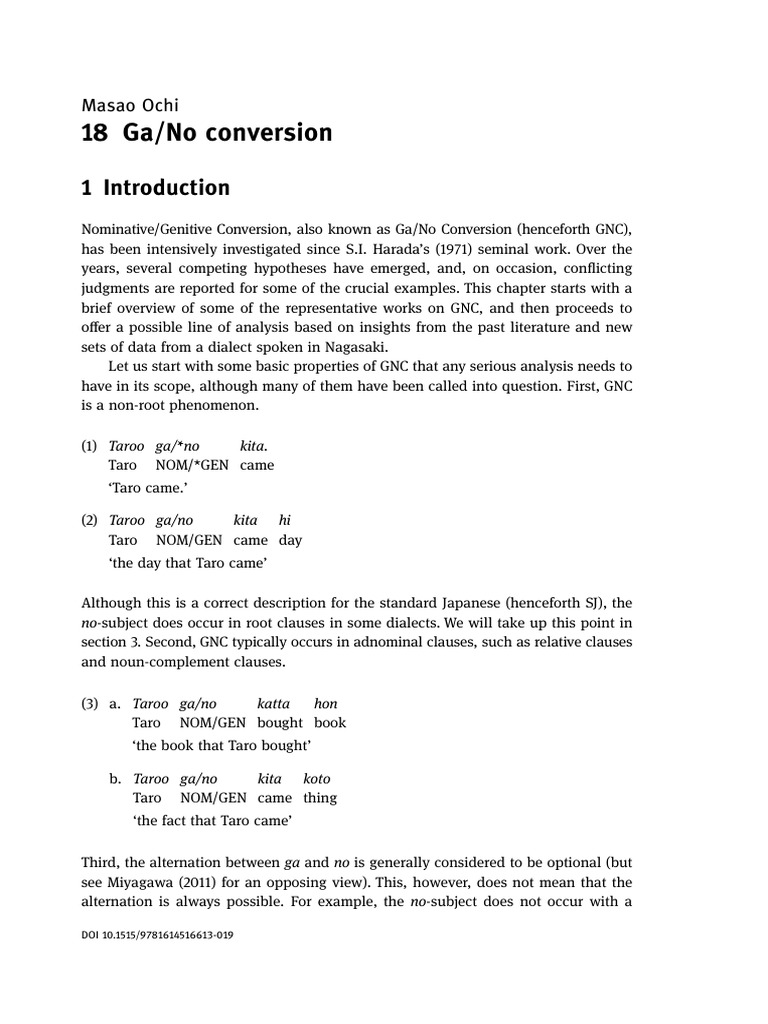 Ochi_Chapter_18_Ga-No conversion | PDF | Clause | Subject (Grammar) Ochi_Chapter_18_Ga-No conversion | PDF | Clause | Subject (Grammar)