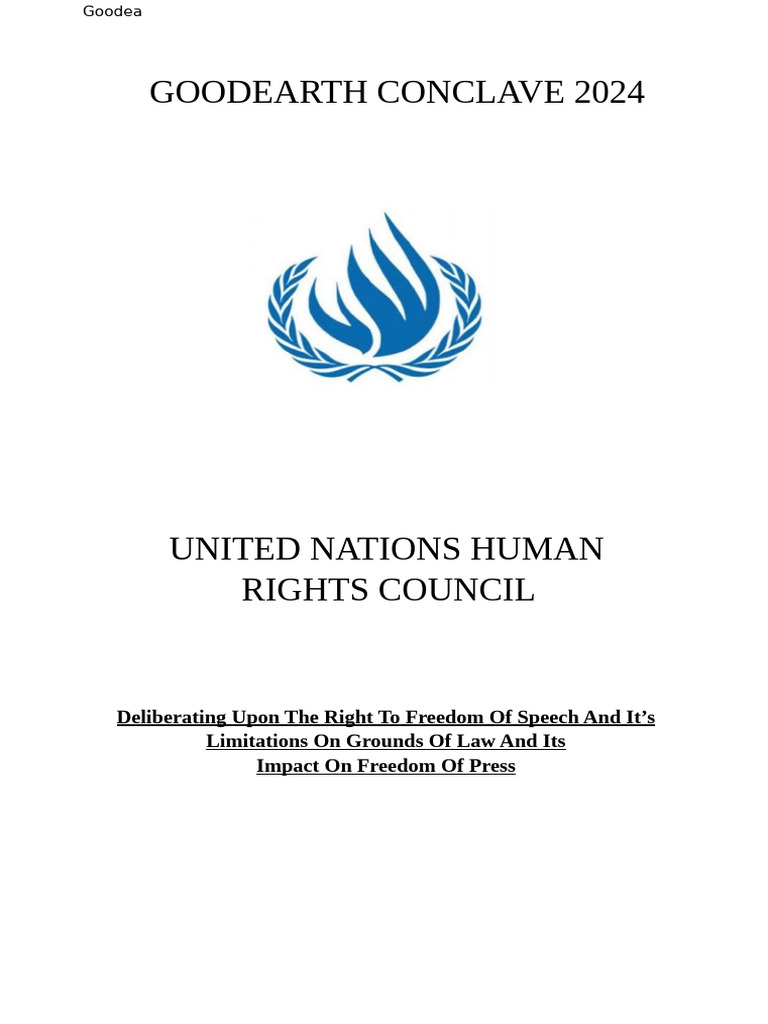 Unhrc BG | PDF | Human Rights | Freedom Of Speech
