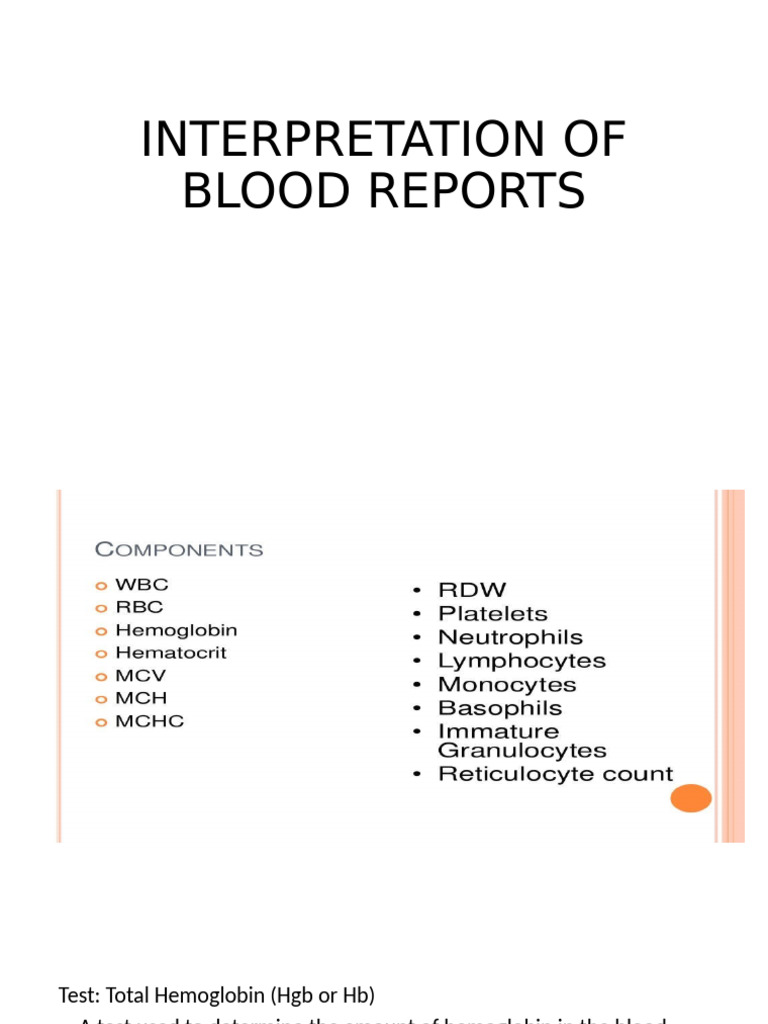 Blood Report Interpretation Guide | PDF | Red Blood Cell | White Blood Cell