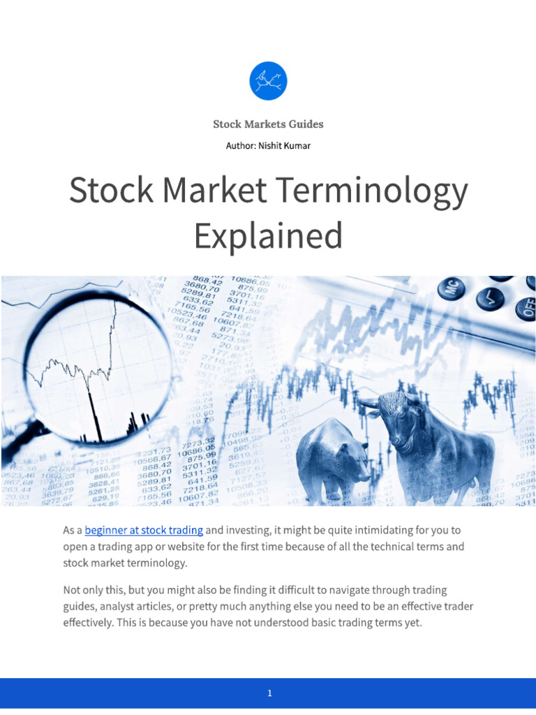 Stock Market Terminology Explained | PDF