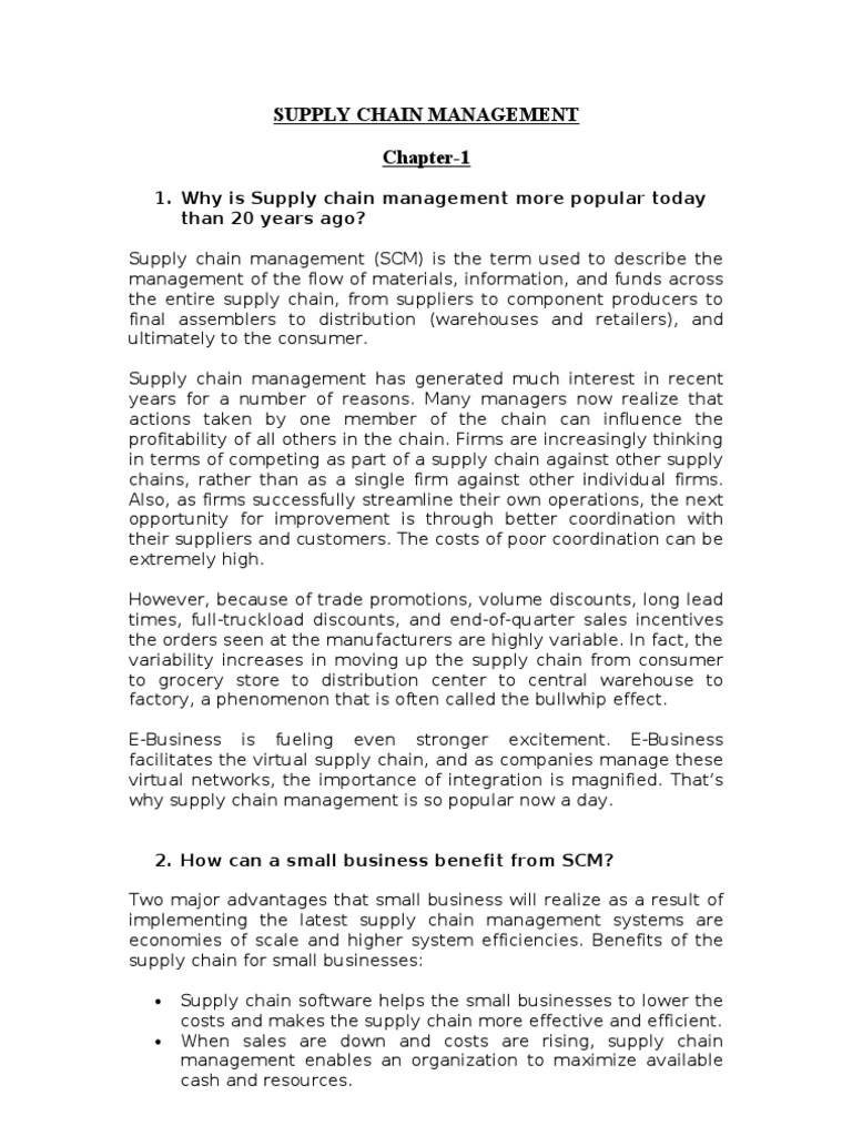 Supply Chain Management | PDF | Supply Chain Management | Supply Chain