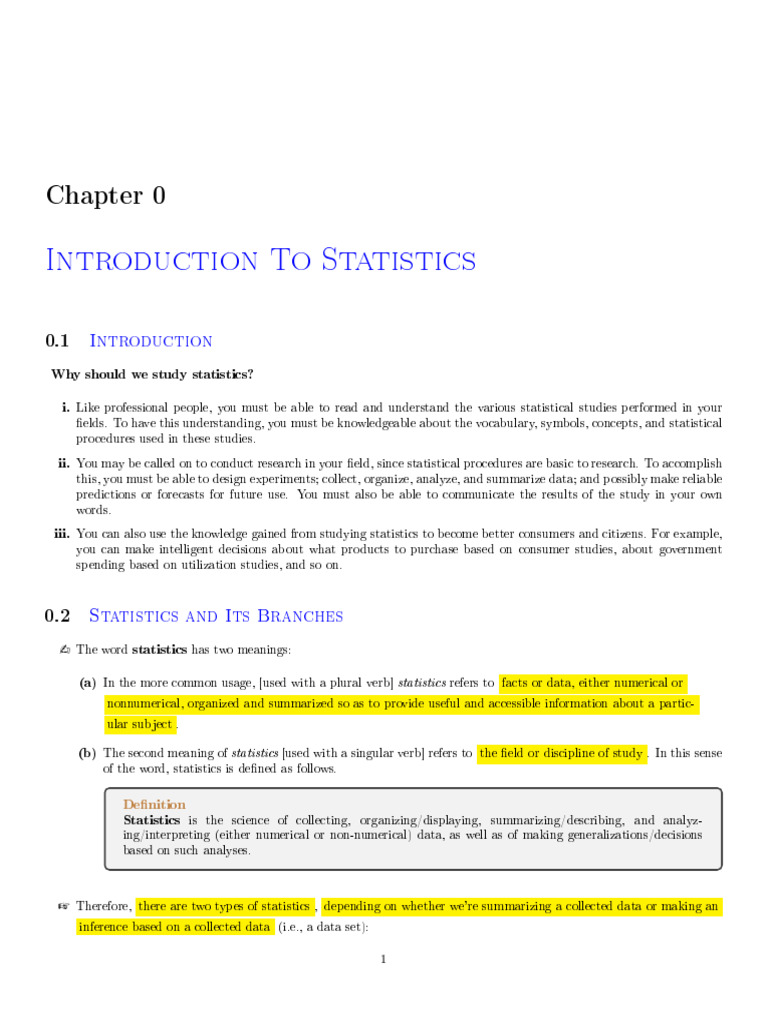 Lecture Note I | PDF | Statistics | Probability Distribution