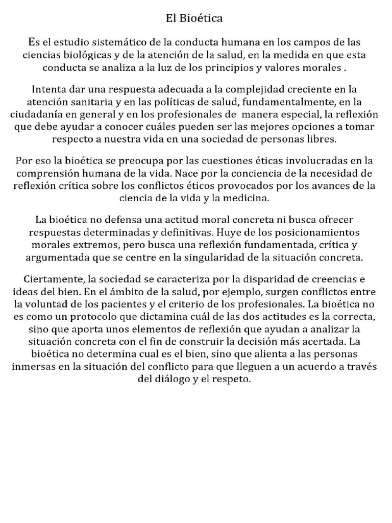 Bioética | PDF