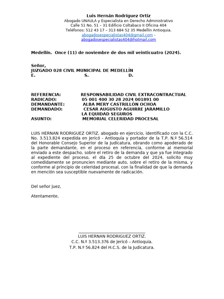 Celeridad Procesal | PDF