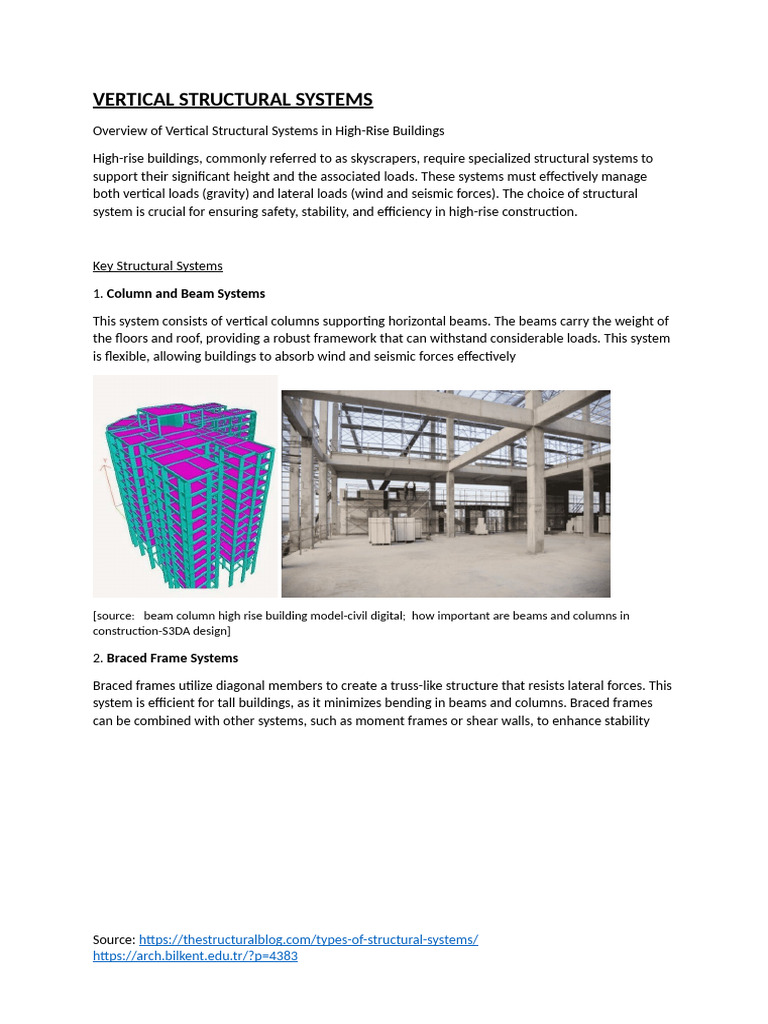 1.vertical Structural Systems | PDF | Beam (Structure) | Framing ...