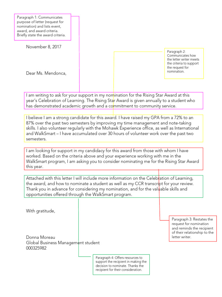 Sample Nomination Request Letter | PDF