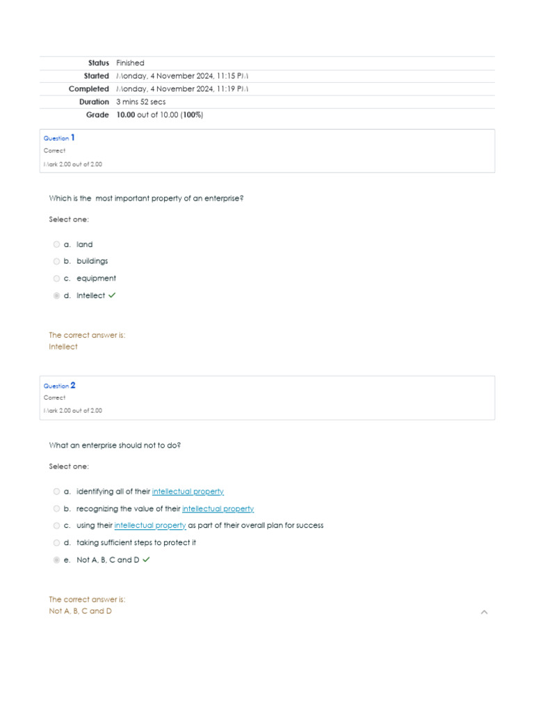 Intellectual Property - Attempt Review - BK-LMS | PDF | Computers