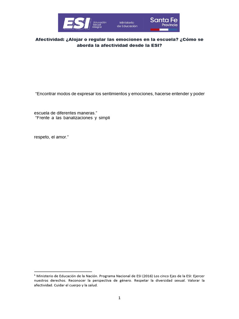 Afectividad en ESI vs Educación Emocional | PDF | Las emociones | Psicologia POSITIVA