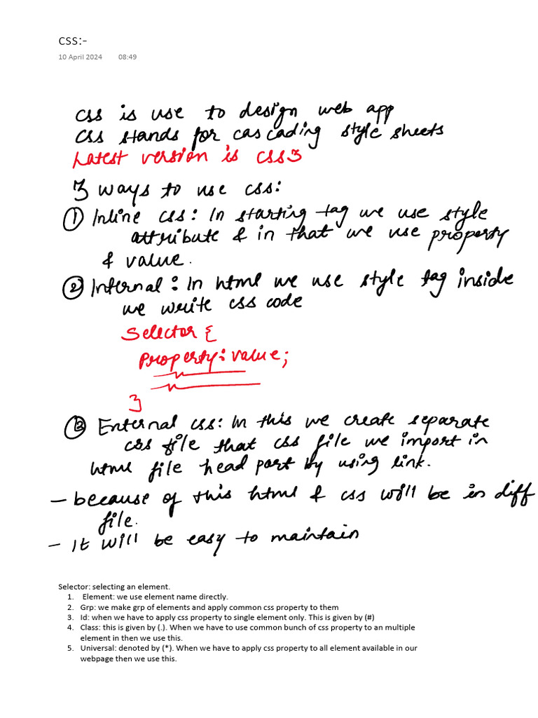 CSS Selectors and Box Model Explained | PDF | Computers