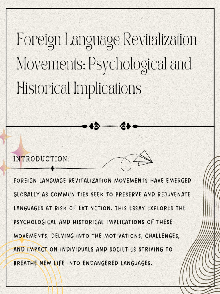 Foreign Language Revitalization | PDF | Identity (Social Science ...