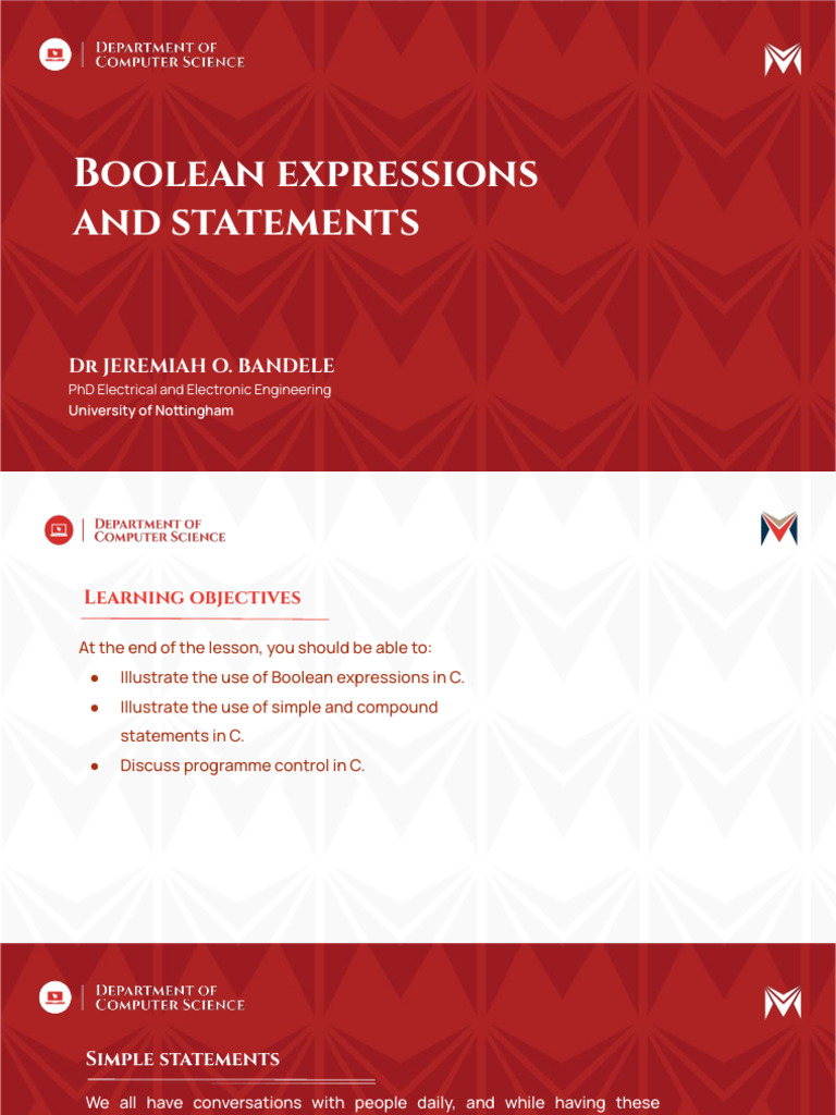 Boolean Expressions in C Programming | PDF | Boolean Data Type | C ...