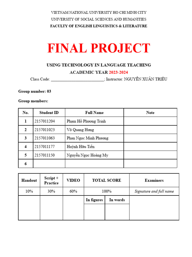 Technology in Language Teaching Project | PDF