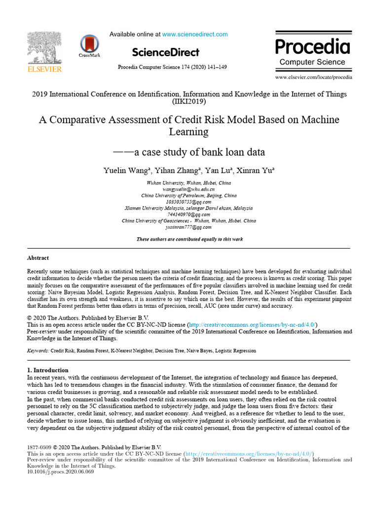 10 1016@j Procs 2020 06 069 | PDF | Machine Learning | Statistical Classification