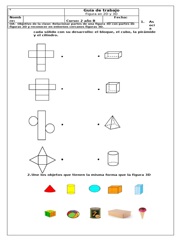 Guia Figura en 3D Y 2D | PDF | Métodos y materiales de enseñanza ...