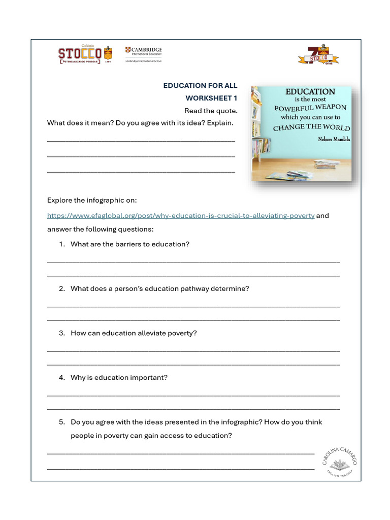 Education For All WS1 | PDF