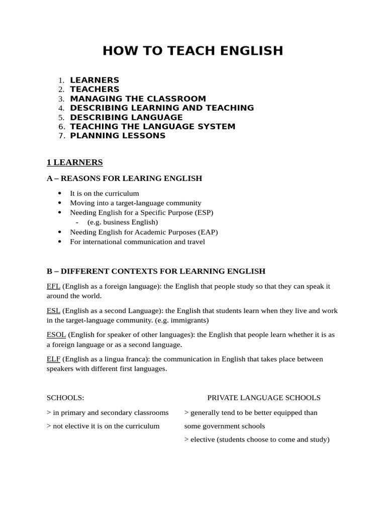 English Teaching Strategies Guide | PDF | English As A Second Or ...