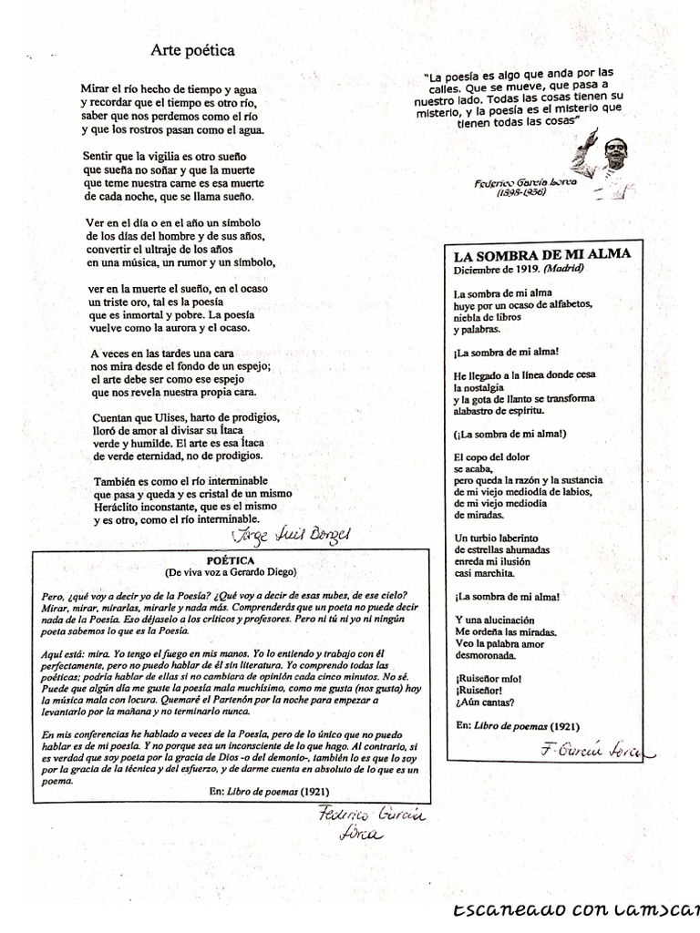 Lorca y Borges - La Literatura Según Los Poetas | PDF